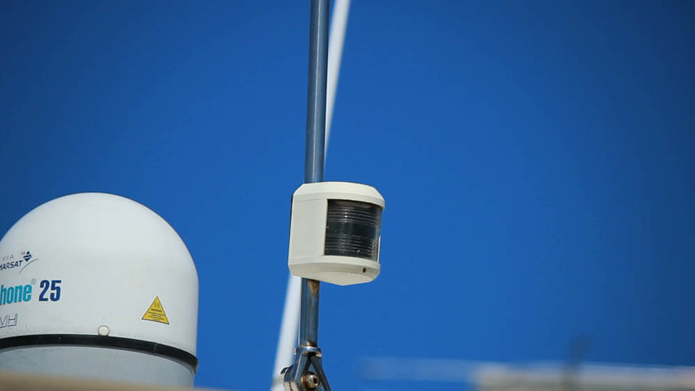 What color is a boat's sternlight?