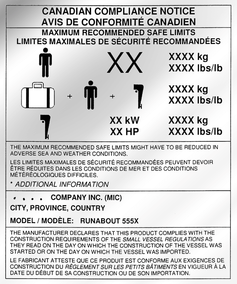 What is a compliance notice on a boat?