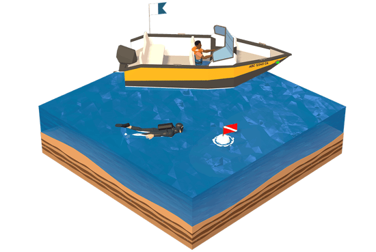 Alpha flag - blue and white flag