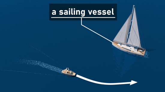 Vessel crossing situations - Boating right of way rules