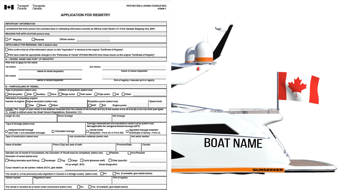 Registering a boat in Canada