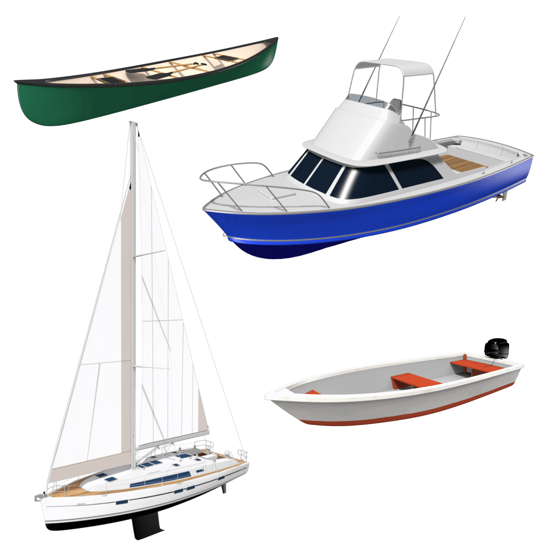 Parts of a boat - Bow and Stern - Starboard and Port