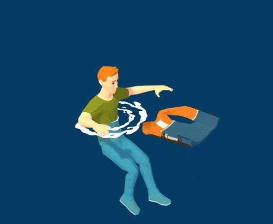 How do you put your PFD on while in the water?