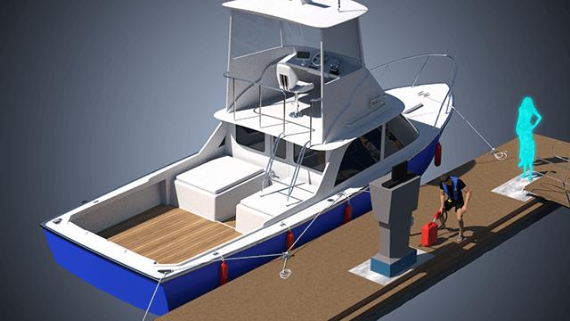 What is the proper way to fuel a boat?