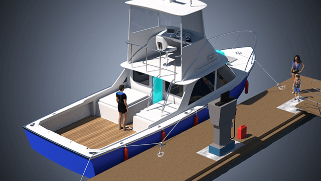 What is the proper way to fuel a boat?