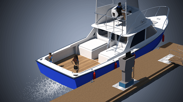 What is the proper way to fuel a boat?