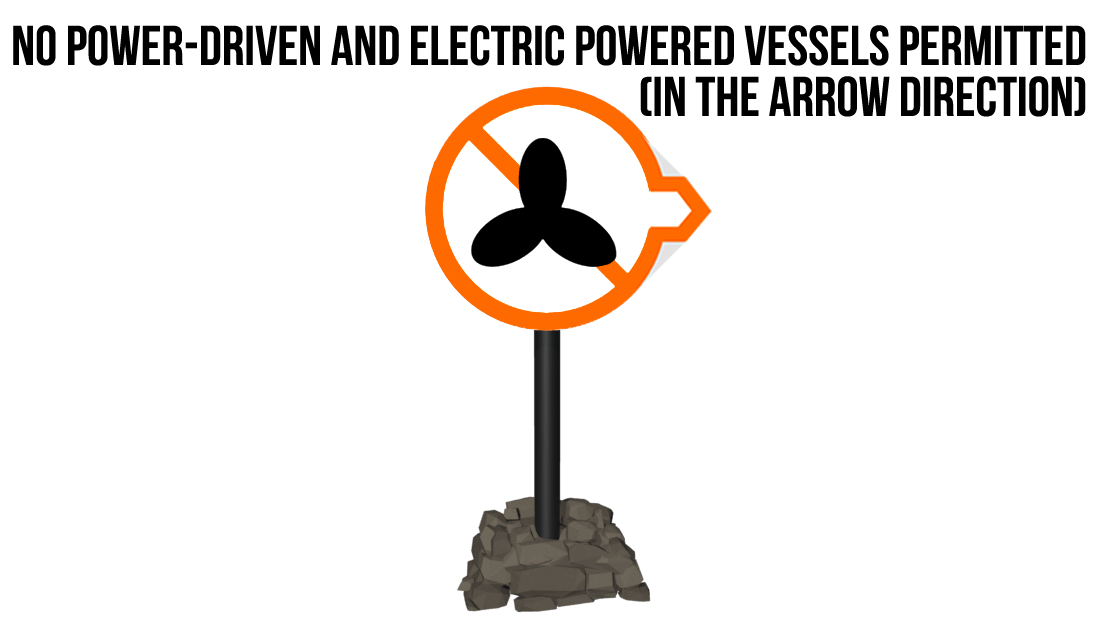 Boating restriction signs