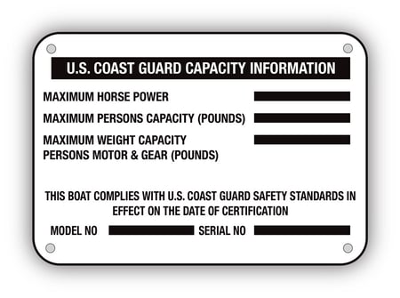 Boat Capacity Plate