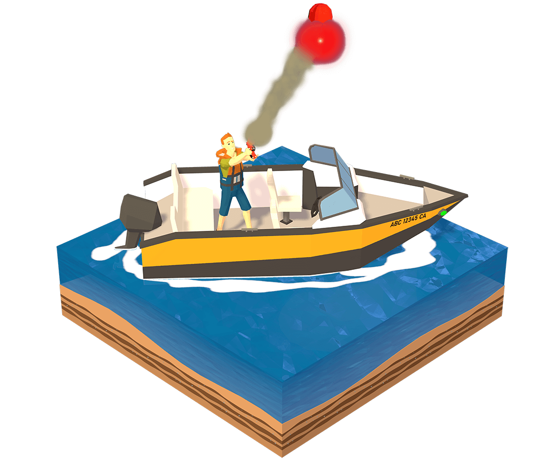 What are the types of visual distress signals?