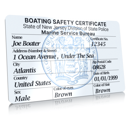 New Jersey Boating License - State Police Approved