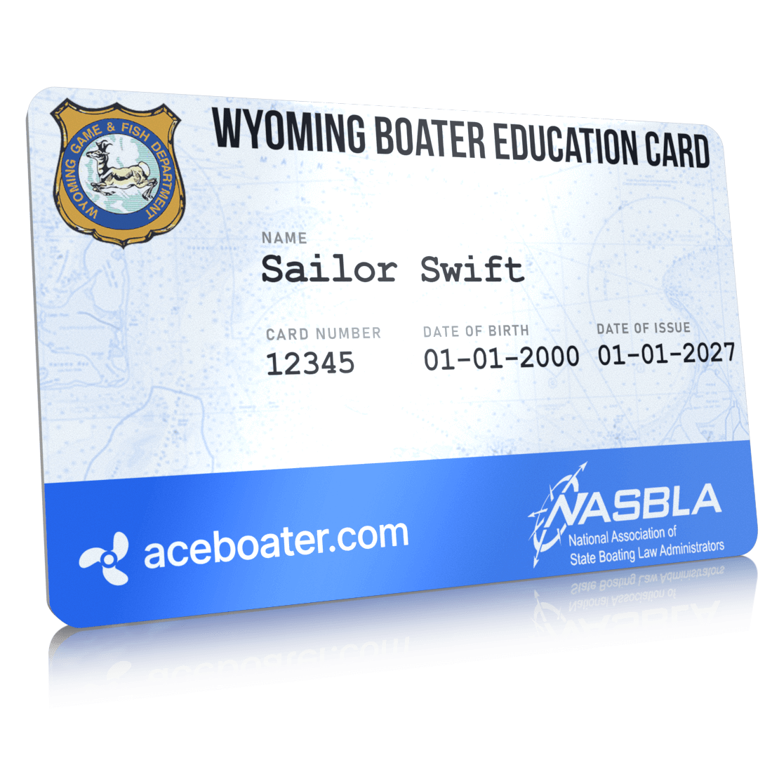 How much is a boating license in Wyoming?