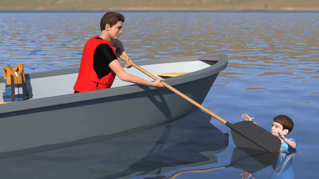 Assistance from shore - Reach - Throw - Row