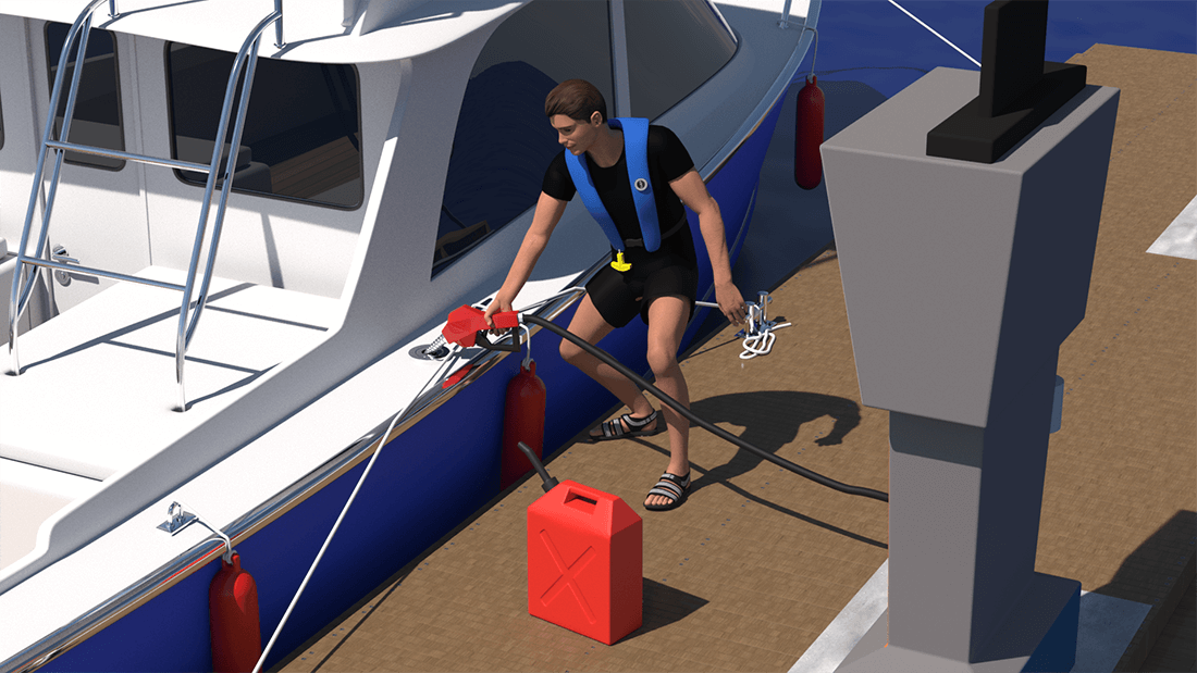 Fueling a boat safely - Starting an inboard & outboard motor